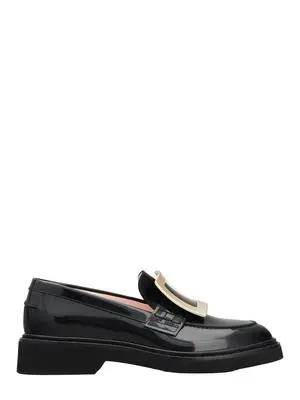 ROGER VIVIER Viv' Rangers Loafers In Leather - Black
