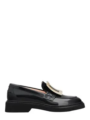 ROGER VIVIER Viv' Rangers Loafers In Leather - Black