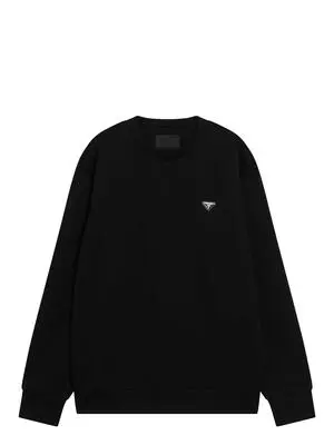 PRADA Prada Black Crewneck Sweatshirt In Technical Cotton Men