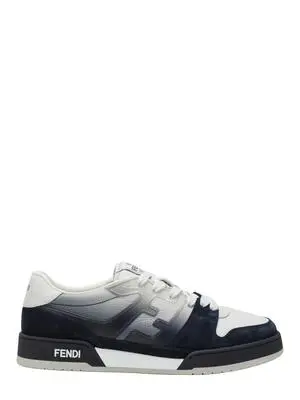 FENDI Fendi Fendi Match Sneaker In White Leather And Blue Suede Men