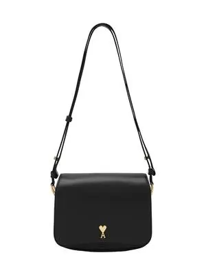 AMI Paris Paris Paris Calfskin Bag - Black