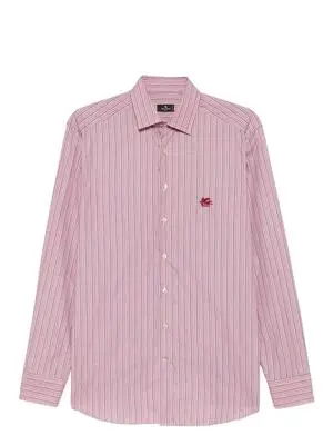 Etro Camicia In Cotone Con Motivo A Righe - Multicolor