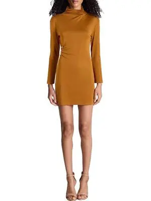 KENNETH COLE COLLECTION Pin Detail Long Sleeve Minidress - Maple