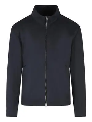Zegna Motorin' Dark Polyester Jacket - Blue
