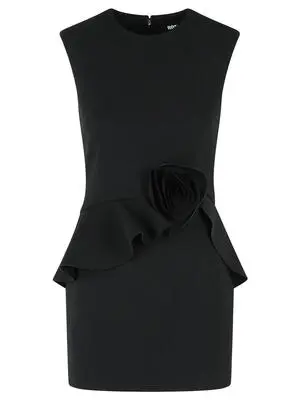 ROTATE BY BIRGER CHRISTENSEN Crêpe Mini Dress - Black