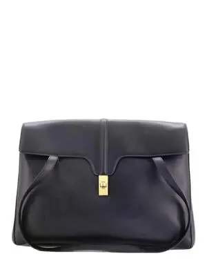 Celine Soft 16 Bag Smooth Calfskin Large Shoulder Bag Black
