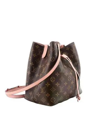 LOUIS VUITTON Neonoe Handbag Monogram Canvas With Leather Mm Bucket Bag - Brown