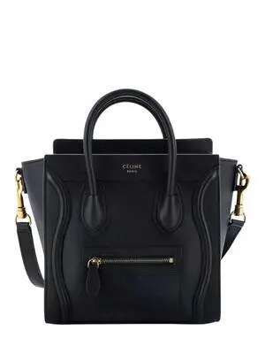 CELINE Luggage Bag Smooth Leather Nano Crossbody Bag