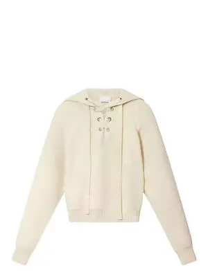 ISABEL MARANT ÉTOILE Ydali Lace-up Collar Sweater
