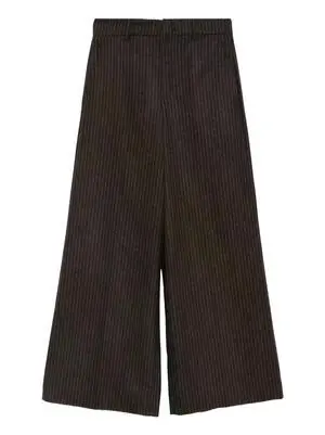 ROSSI Pinstripe-pattern Palazzo Pants - Brown
