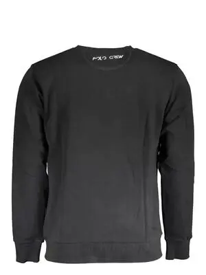 LA MARTINA Embroidered-logo Crew-neck Sweater - Black