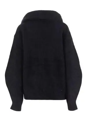 THE GARMENT Roma Mohair-blend Draped-neck Sweater - Black