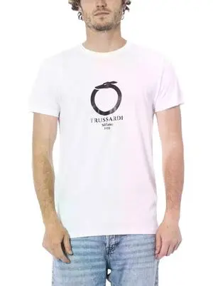 TRUSSARDI Logo-print Crew-neck T-shirt - White