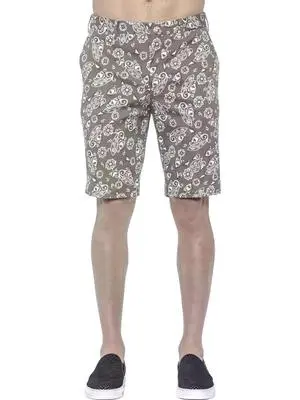 PT TORINO Paisley-print Cotton Shorts - Grey