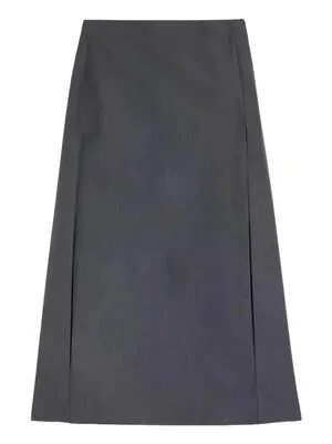 JIL SANDER Fil-à-fil Slit Midi Skirt
