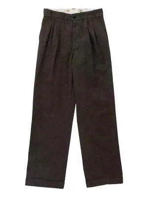 TAIGA TAKAHASHI Lot.201 Pleated Trousers - Brown