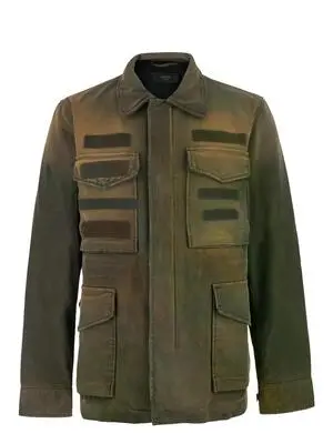 Amiri Faded Multi-pocket Cotton Jacket - Green