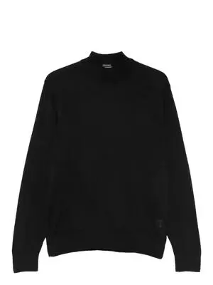 BOSS H.bjarno High-neck Virgin-wool Sweater - Black