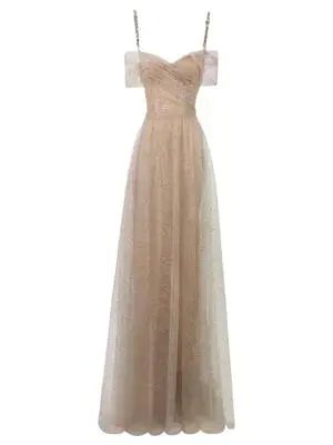 GEMY MAALOUF Off-the-shoulder Flared Maxi Dress