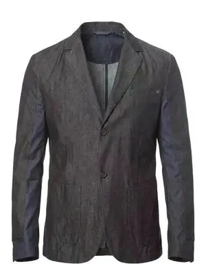VERRI Denim-texture Cotton Blazer