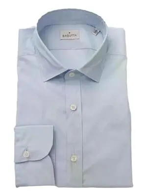BAGUTTA Slim-fit Cotton Shirt - Blue