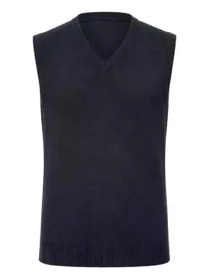Alpha Studio V-neck Knitted Vest - Blue