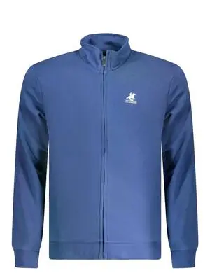 U.S. Grand Logo-print Zip-up Sweater - Blue