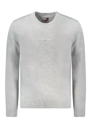 Tommy Hilfiger Logo-embroidered Crew-neck Sweater - Grey