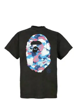 EMOTIONALLY UNAVAILABLE Camo-print Logo-print T-shirt - Black