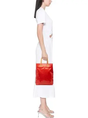 LOUIS VUITTON 2001 Monogram Vernis Reade Mm Tote Bag - Red