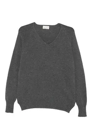 MA'RY'YA V-neck Sweater - Grey