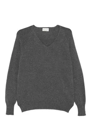 MA'RY'YA V-neck Sweater - Grey