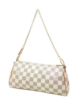 LOUIS VUITTON 2014 Damier Azur Eva Satchel White