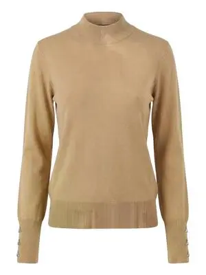 Patrizia Pepe Embellished High-neck Sweater - Neutrals
