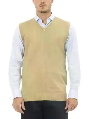 Alpha Studio V-neck Sleveless Knitted Vest - Neutrals