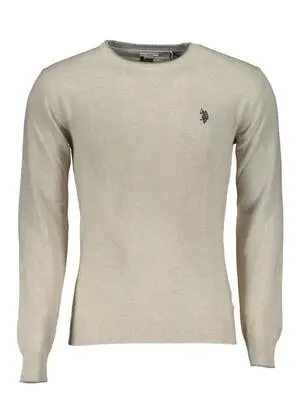 U.s. Polo Assn. Logo-embroidered Sweater Neutrals