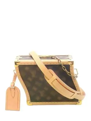 LOUIS VUITTON 2021-2026 Monogram Blurry Wavy Clutch Box With Strap Crossbody Bag - Brown
