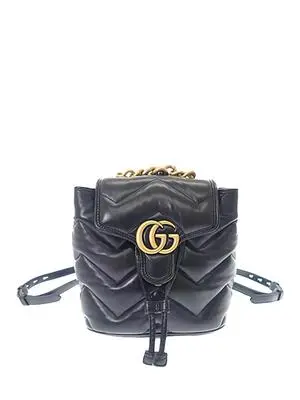 Gucci 2016-2026 Gg Marmont Matelasse Calfskin Backpack - Black