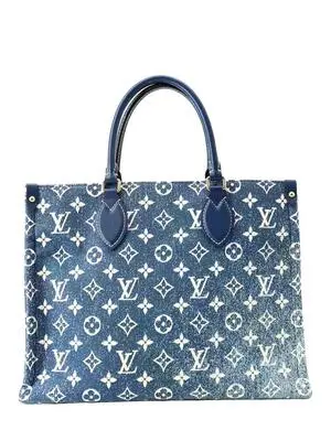 LOUIS VUITTON 2021-2026 Monogram Denim Onthego Mm Satchel