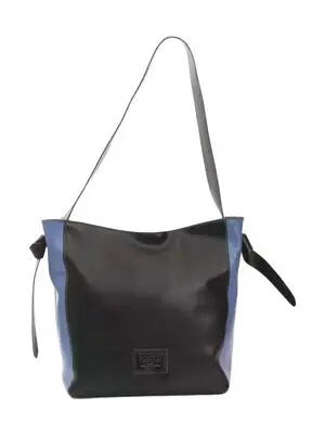 POMPEI DONATELLA Knotted-detail Leather Shoulder Bag