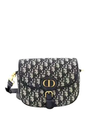 Dior Bobby Flap Bag Oblique Canvas Medium Crossbody Bag - Blue