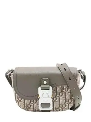 Dior 2010-2026 Mini Oblique Canvas Saddle Buckle Messenger Bag Crossbody Bag - Brown