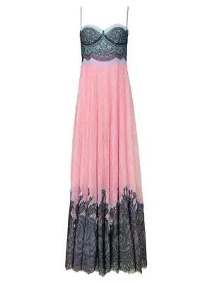 Costarellos Gallie Chantilly Lace Gown - Pink