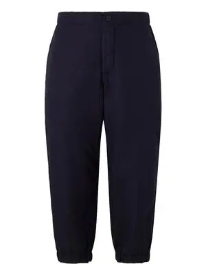 CASEY CASEY Snow Tapered Cotton And Linen-blend Trousers - Blue