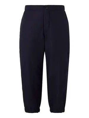 CASEY CASEY Snow Tapered Cotton And Linen-blend Trousers - Navy