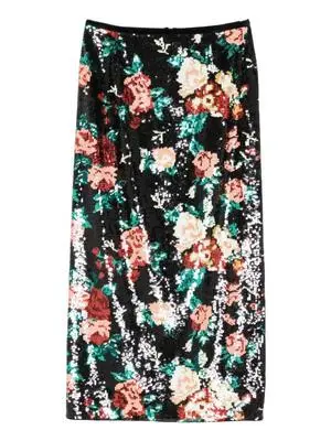 FORTE_FORTE Sequined Midi Skirt - Multi