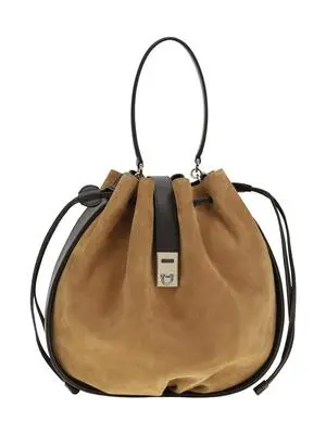 FERRAGAMO Hug Buckle Bucket Bag - Brown