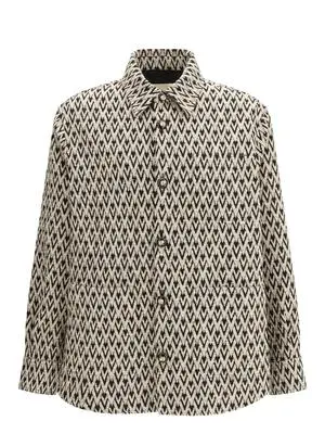 Valentino Garavani Mixed Cotton Jacquard Toute La V Jacket - Multicolor