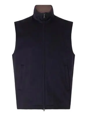 Herno Wool And Cashmere-blend Vest - Blue