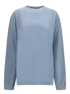 Alexander Wang Long-sleeve Logo T-shirt - Blue